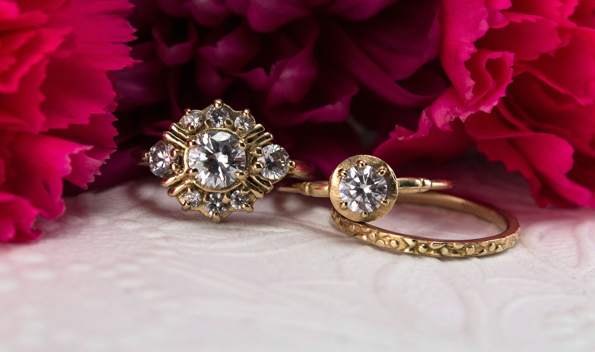 Unique Handmade Rings - Solid 14k Gold & Sterling Silver