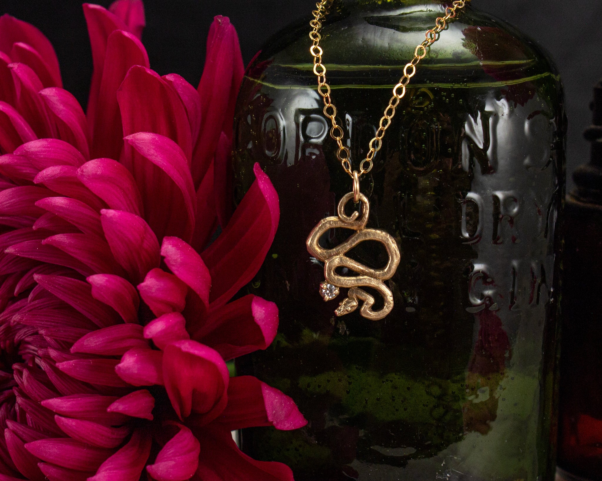 Snake's Whisper - Handmade 14k Gold Snake Necklace – Leah Hollrock Fine ...