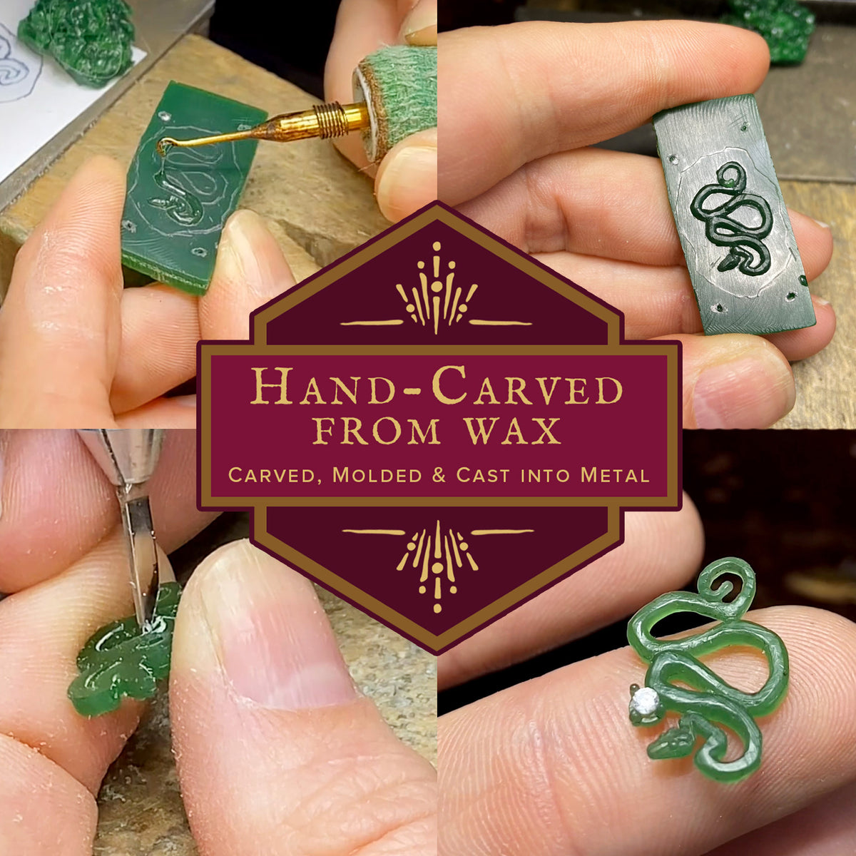 Snake's Whisper: Handmade, 14k Gold Snake Necklace