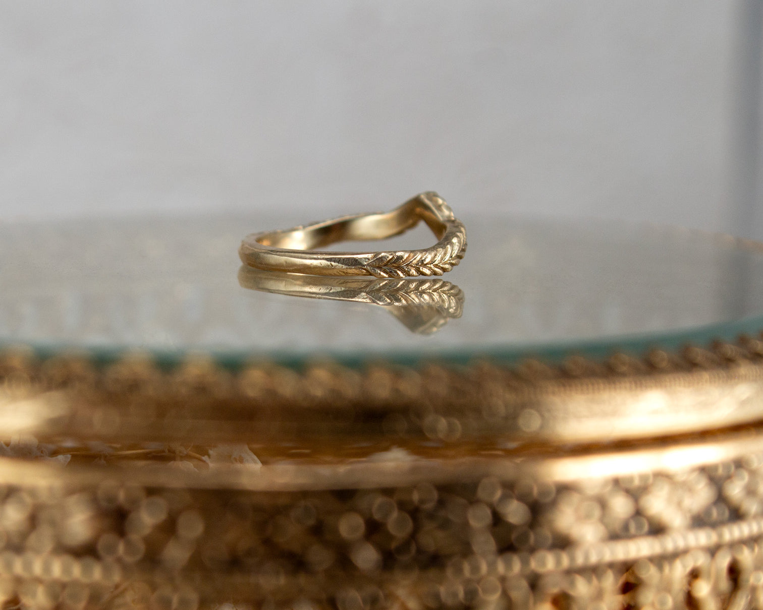 Laurel Wreath Ring: Handmade, Vine Wedding Band