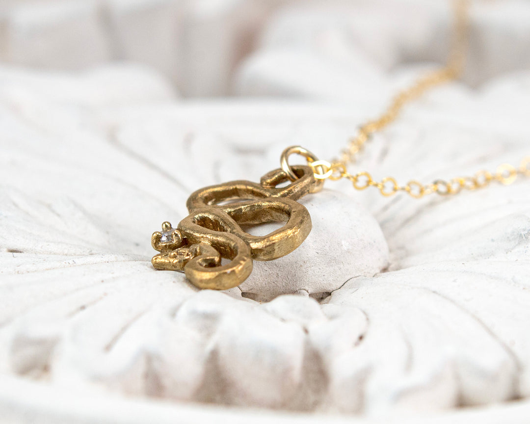 Snake's Whisper - Handmade 14k Gold Snake Necklace – Leah Hollrock Fine ...