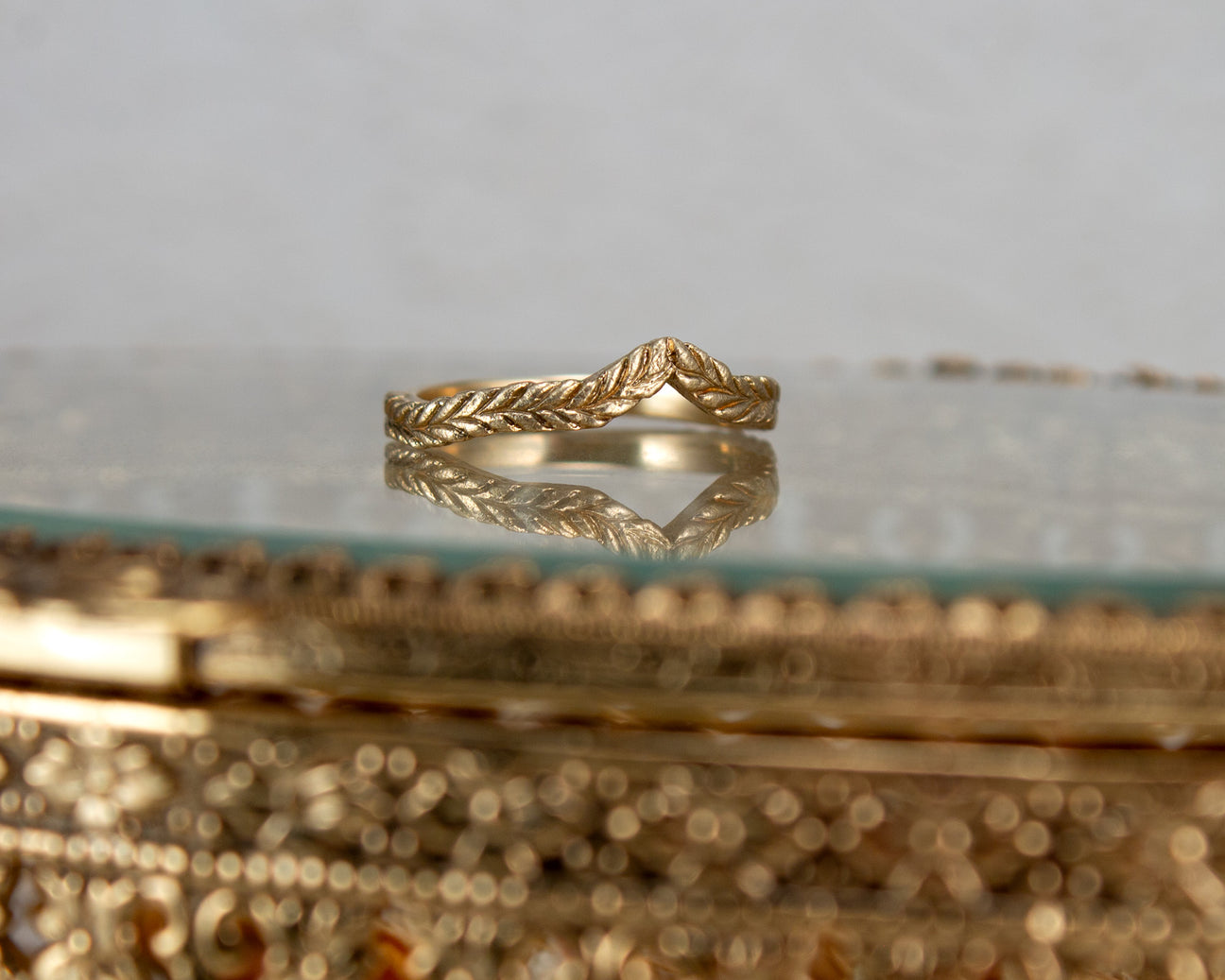 Laurel Wreath Ring: Handmade, Vine Wedding Band