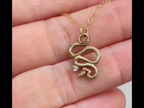 Snake's Whisper - Handmade 14k Gold Snake Necklace – Leah Hollrock Fine ...