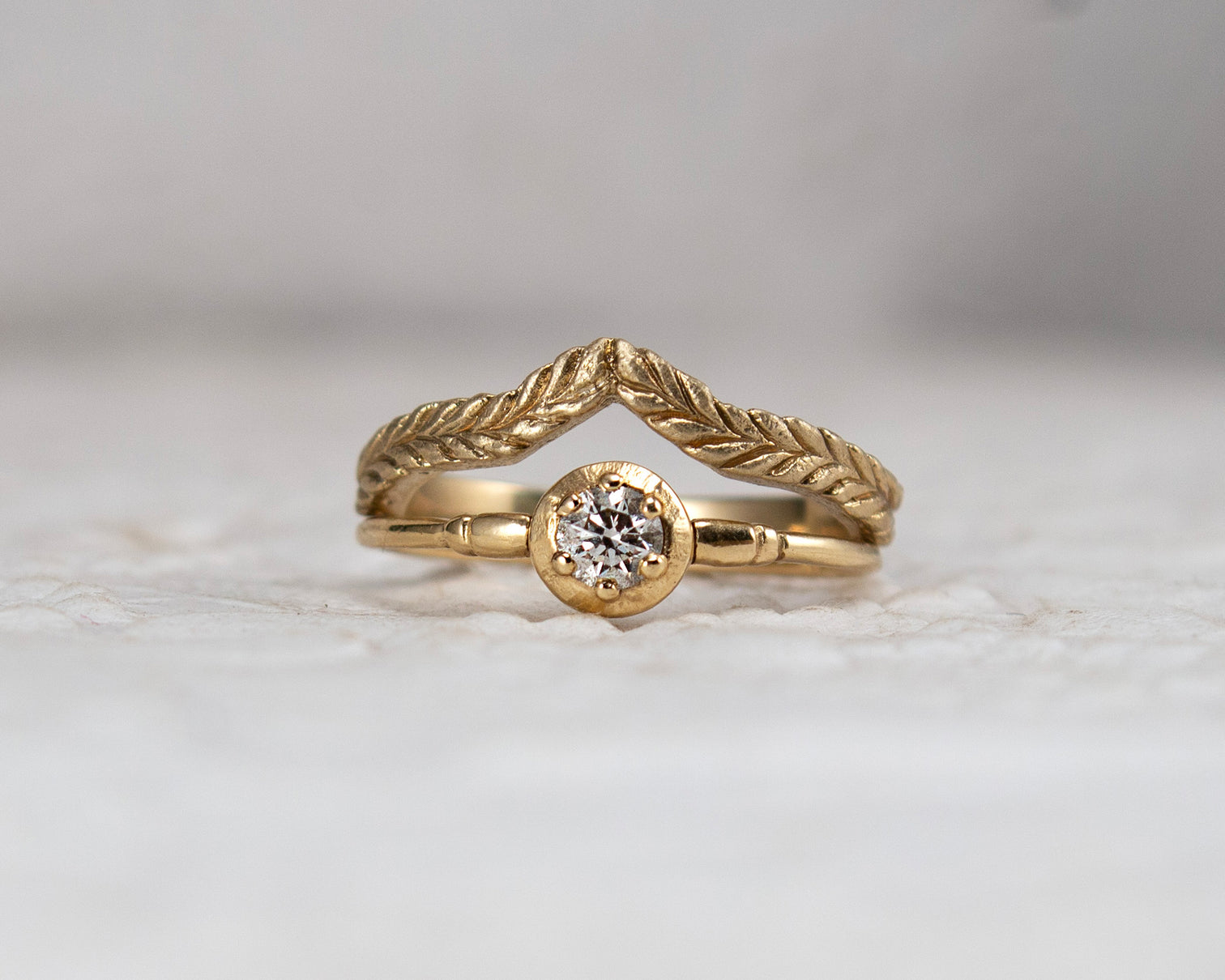 Laurel Wreath Ring: Handmade, Vine Wedding Band