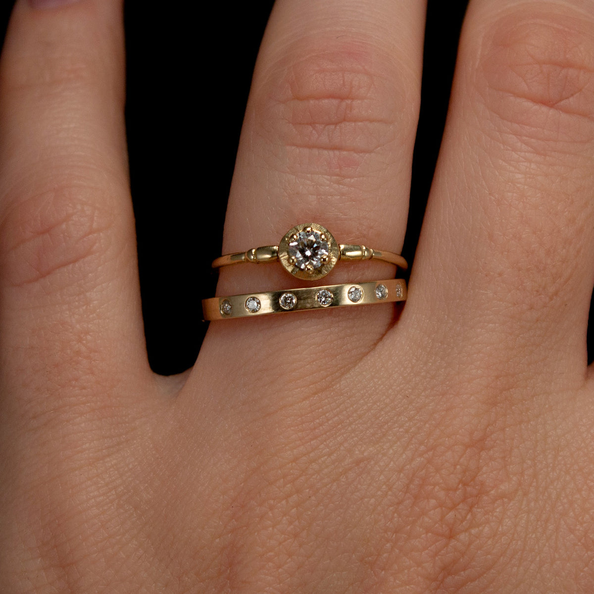 Flush Ring: Handmade, Flush Set Gemstone Ring