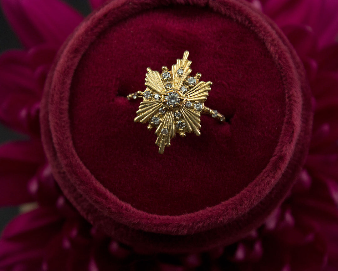 Astra Star Diamond Ring - Celestial Engagement Ring – Leah Hollrock