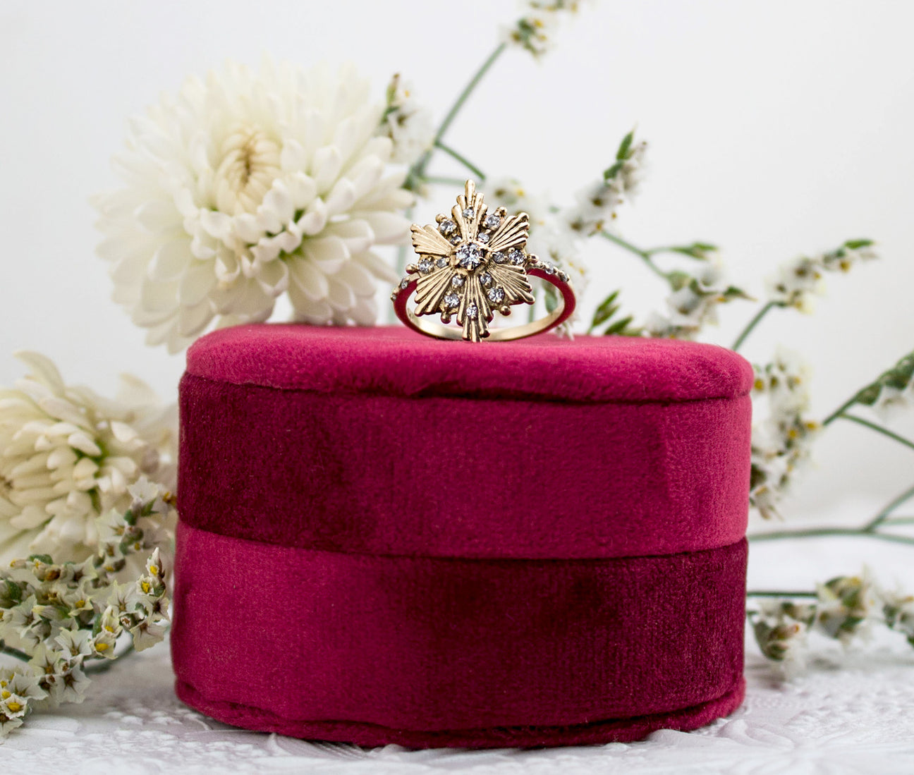 Astra Star Ring - Celestial Starburst Diamond Ring